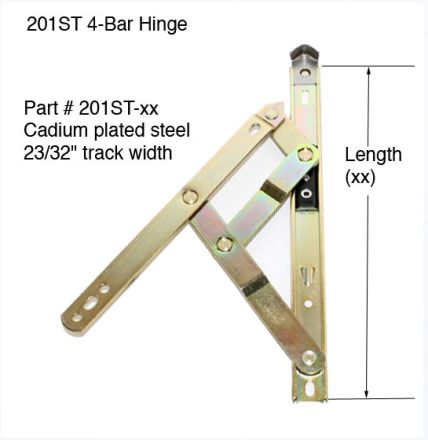 222SS 4 Bar Egress Window Hinge-16-1/8"