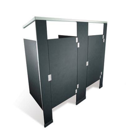 Hadrian Solid Plastic Corner Partitions | Restroom Stalls